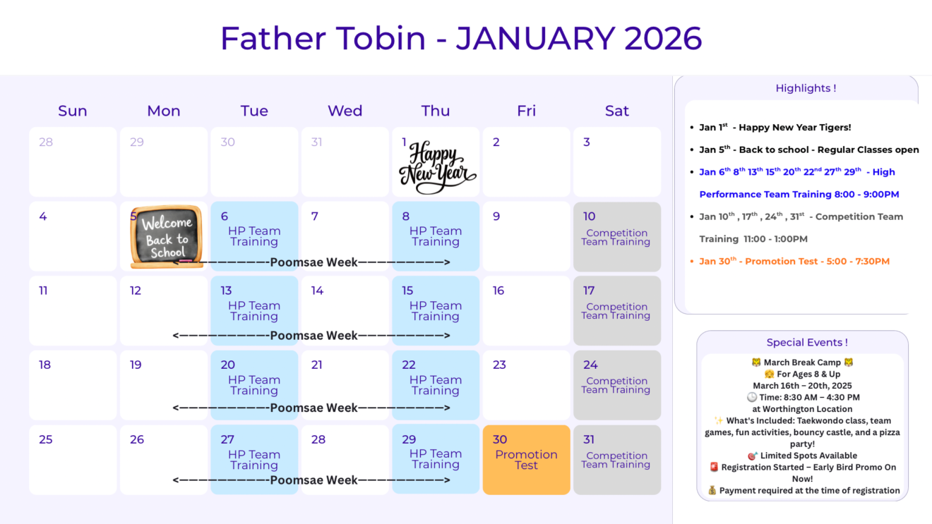 Father Tobin Calendar
